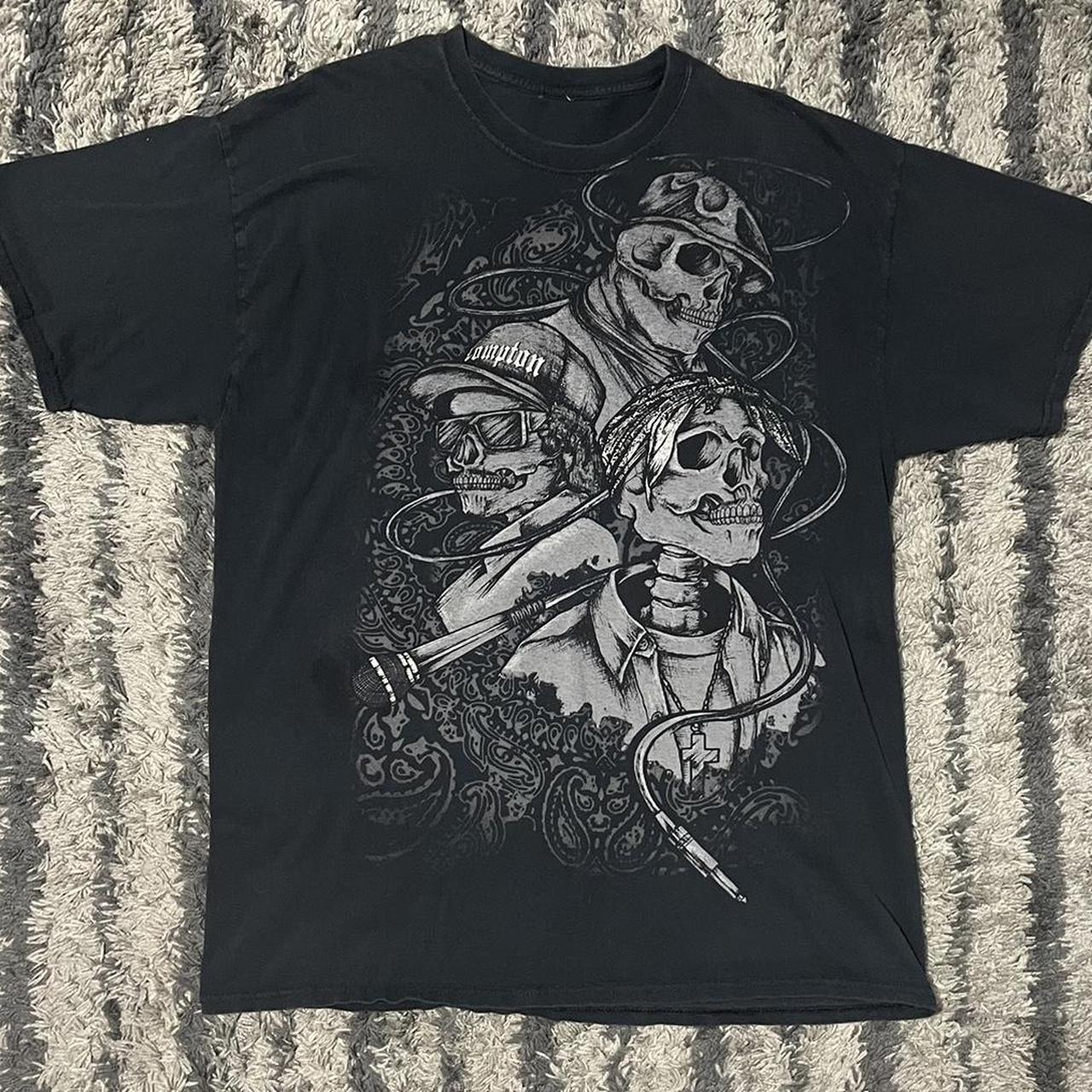 men’s xl tupac biggie smalls eazy-e skeleton mma... - Depop