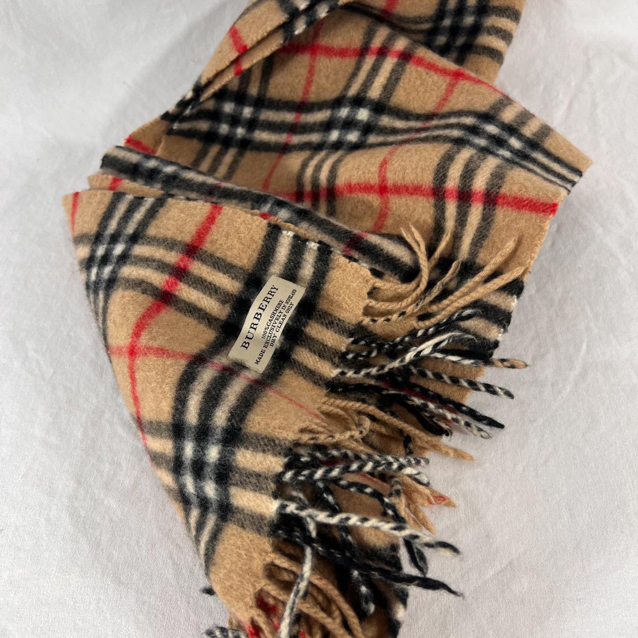 BURBERRY 100% Cashmere Nova Check Unisex Scarf Made... - Depop