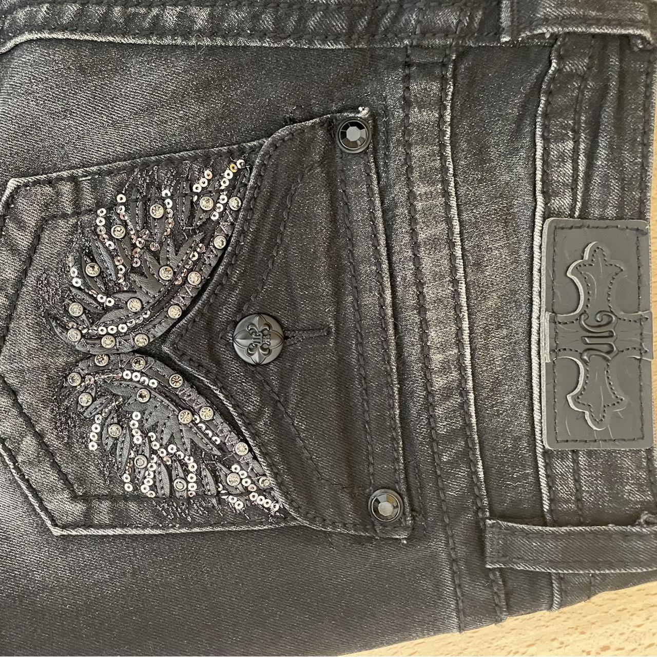 Authentic sweet miss me black skinny jeans with... - Depop