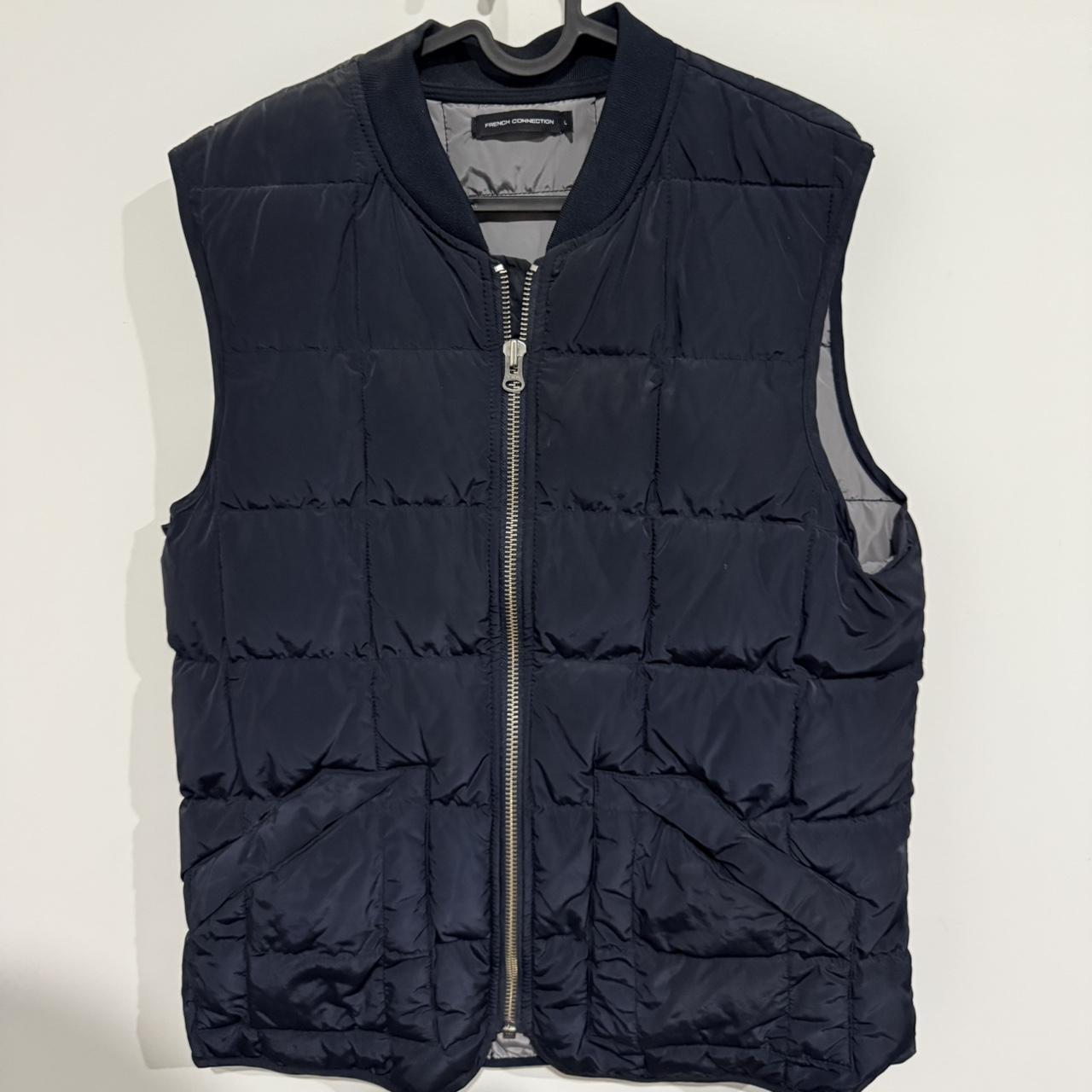 French Connection navy puffer vest Size L | Depop