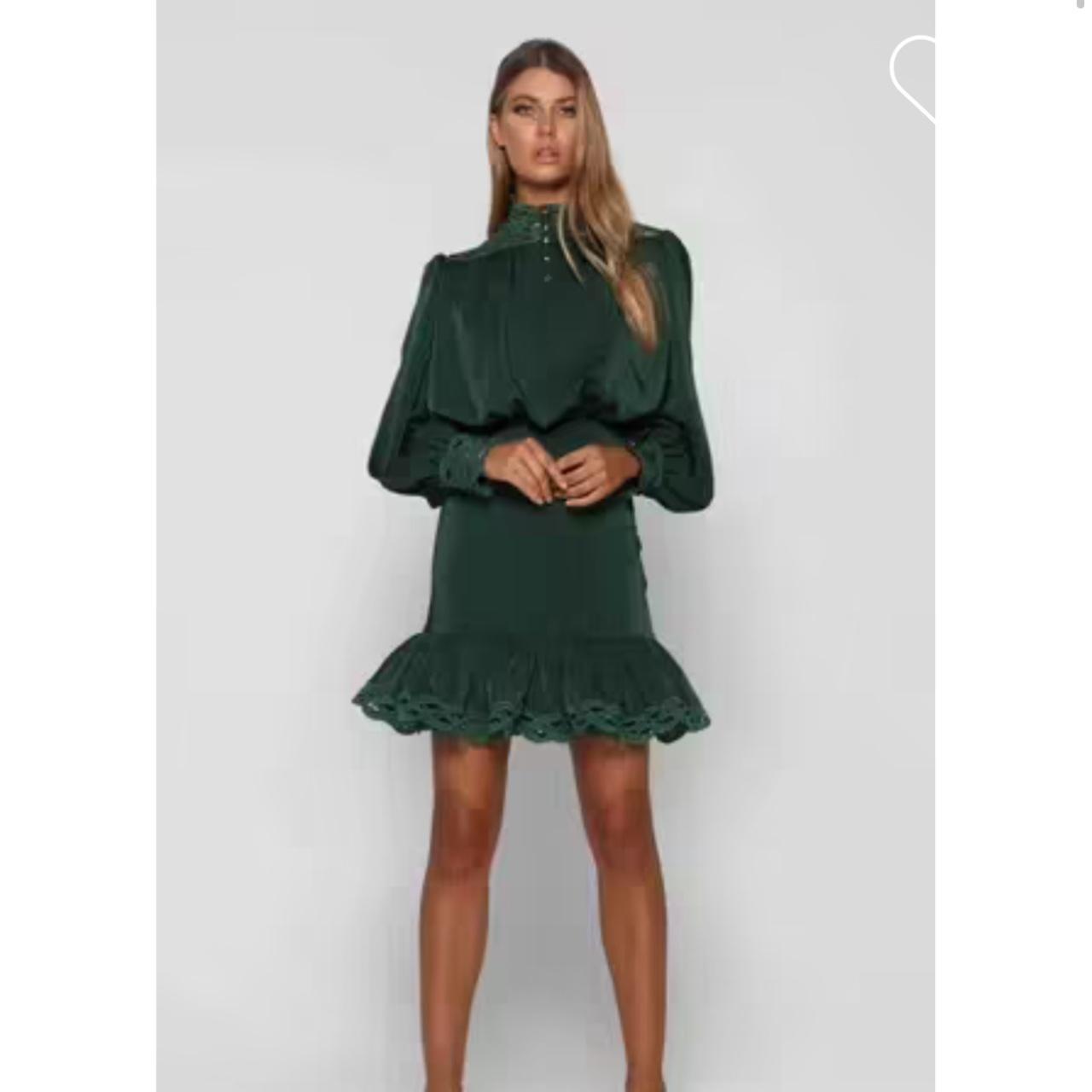 Green Elle zeitoune dress size 8 Only worn once... - Depop