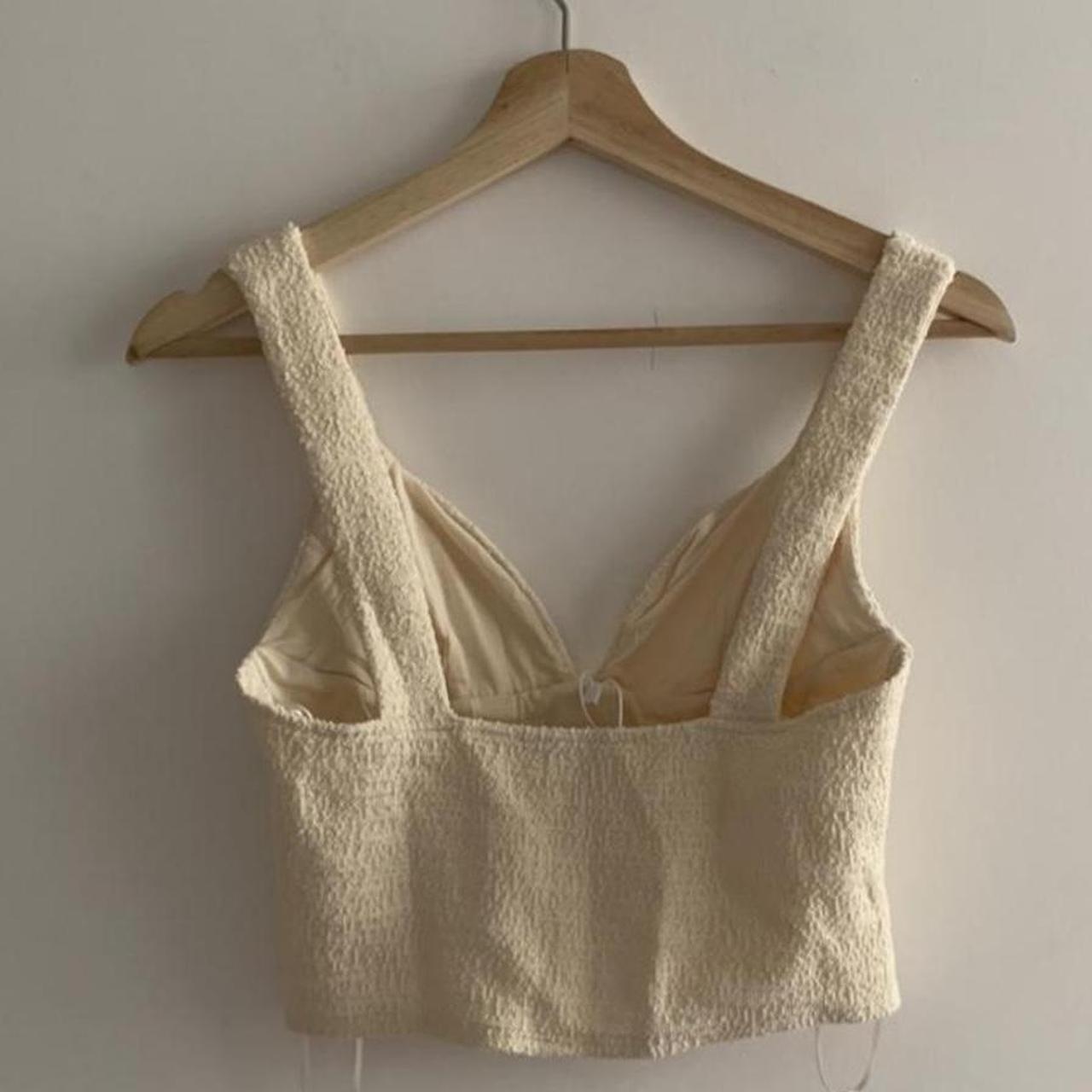 Zara cream corset top crop top size S (size... - Depop