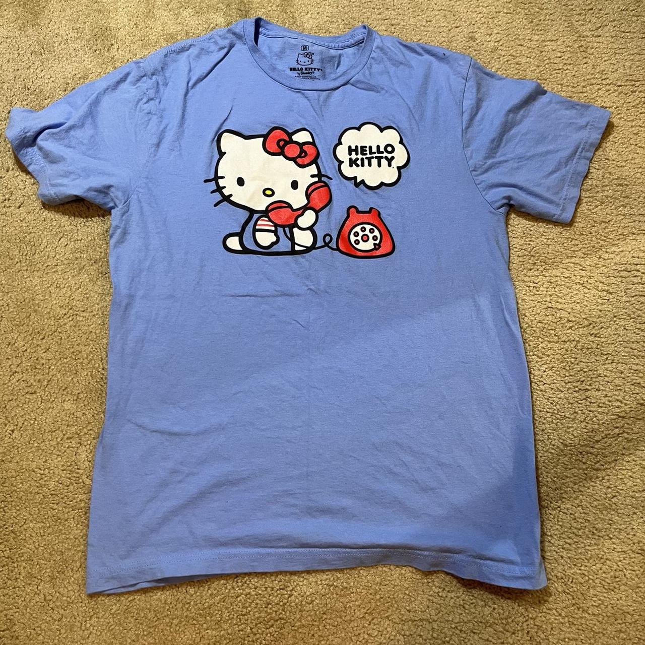 hello kitty sky blue t-shirt - Depop