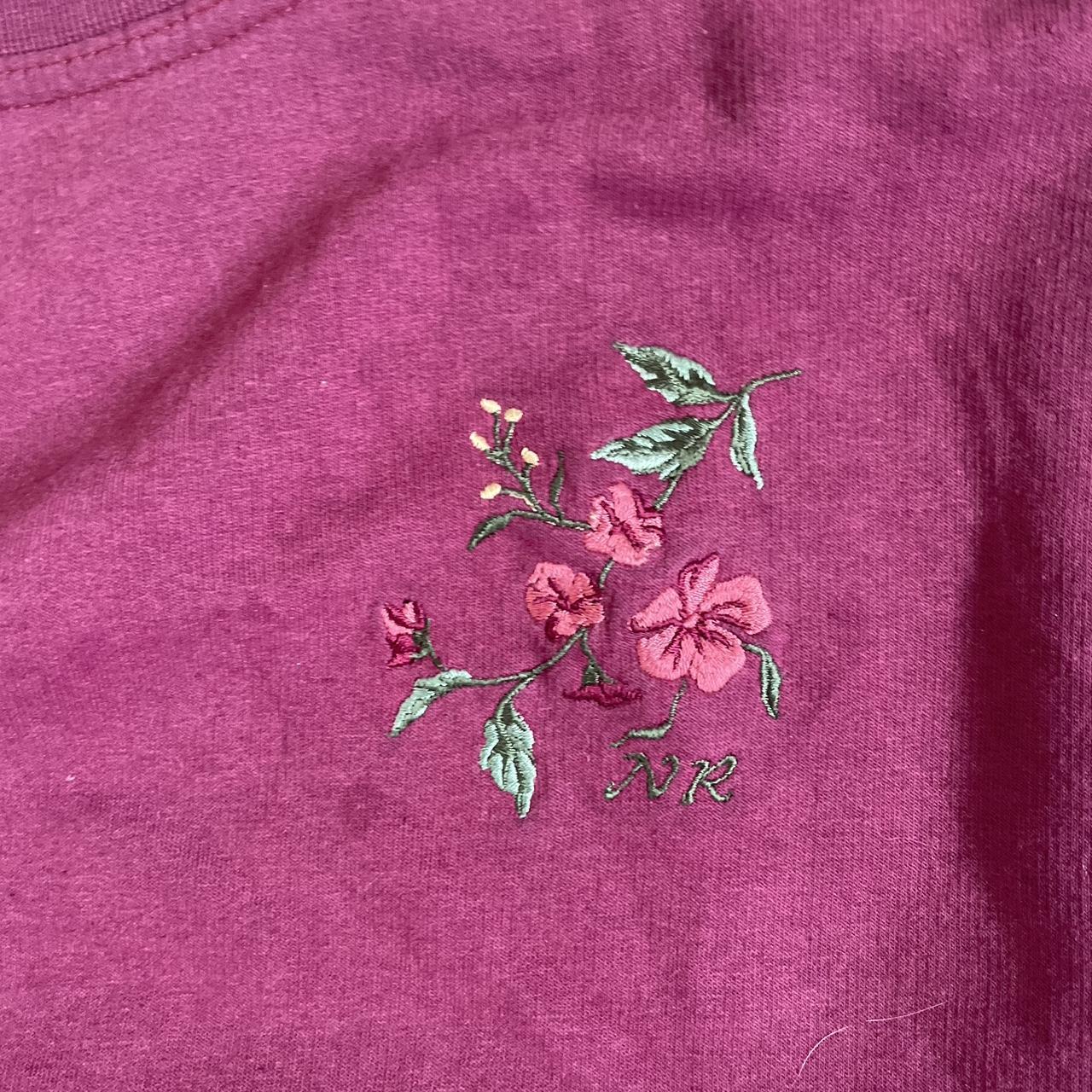 cutest little embroidered granny sweater small stain... - Depop