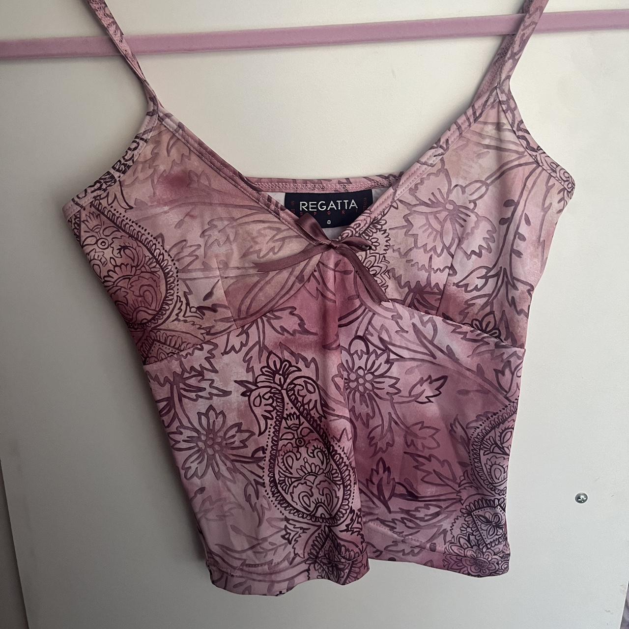 beautiful singlet with floral boho pattern... - Depop