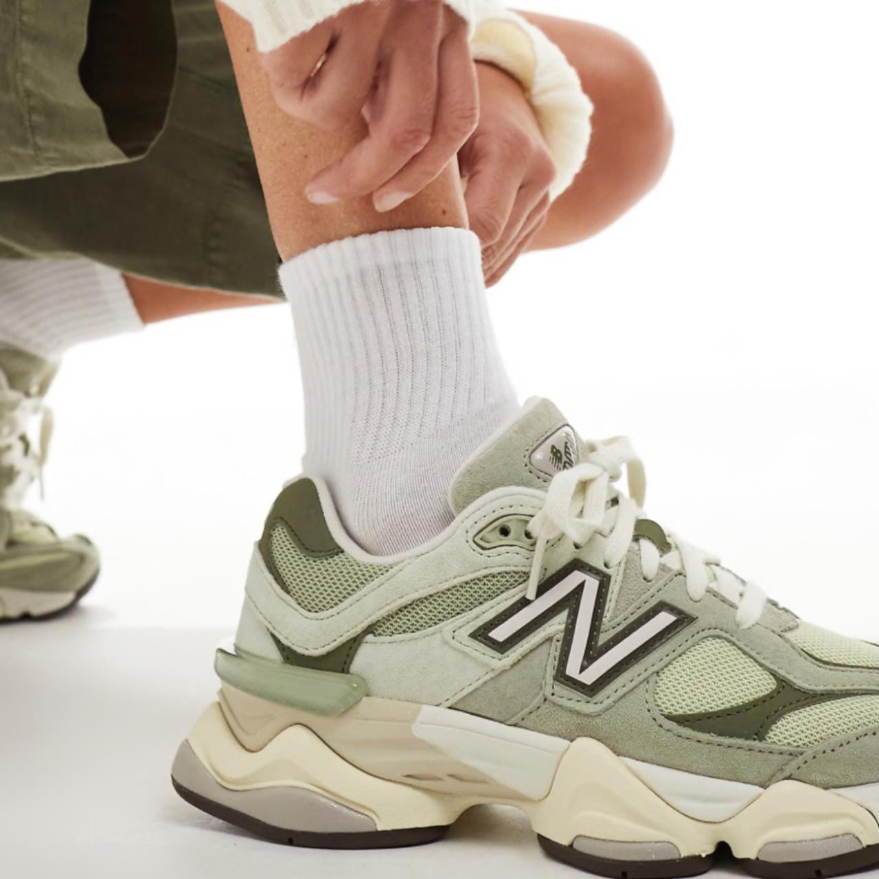 New Balance 9060 sneakers in Olive green Women’s New... | Depop