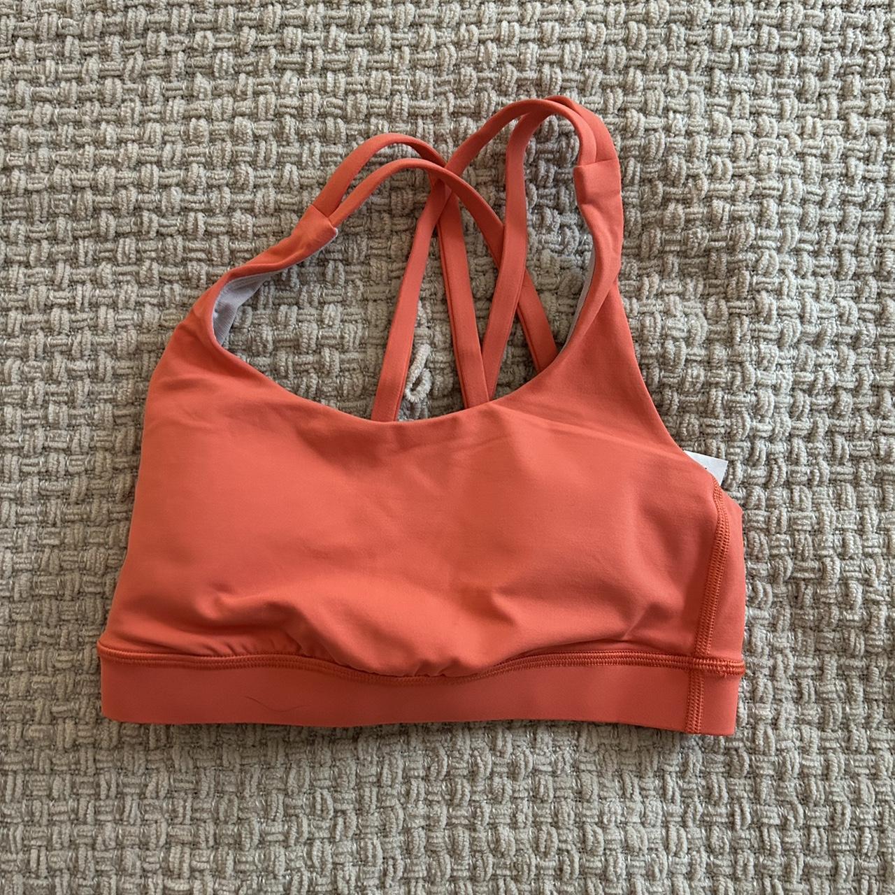 lulu sports bra size 2!! never worn 🧡🧡 #preppy... - Depop