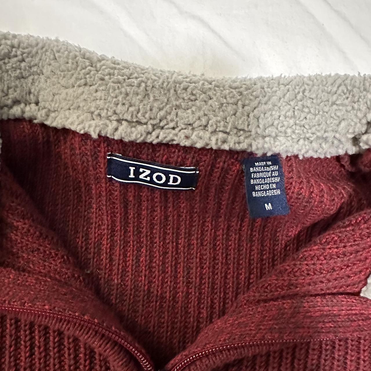 Medium-size red Izod turtleneck, no noticeable... - Depop