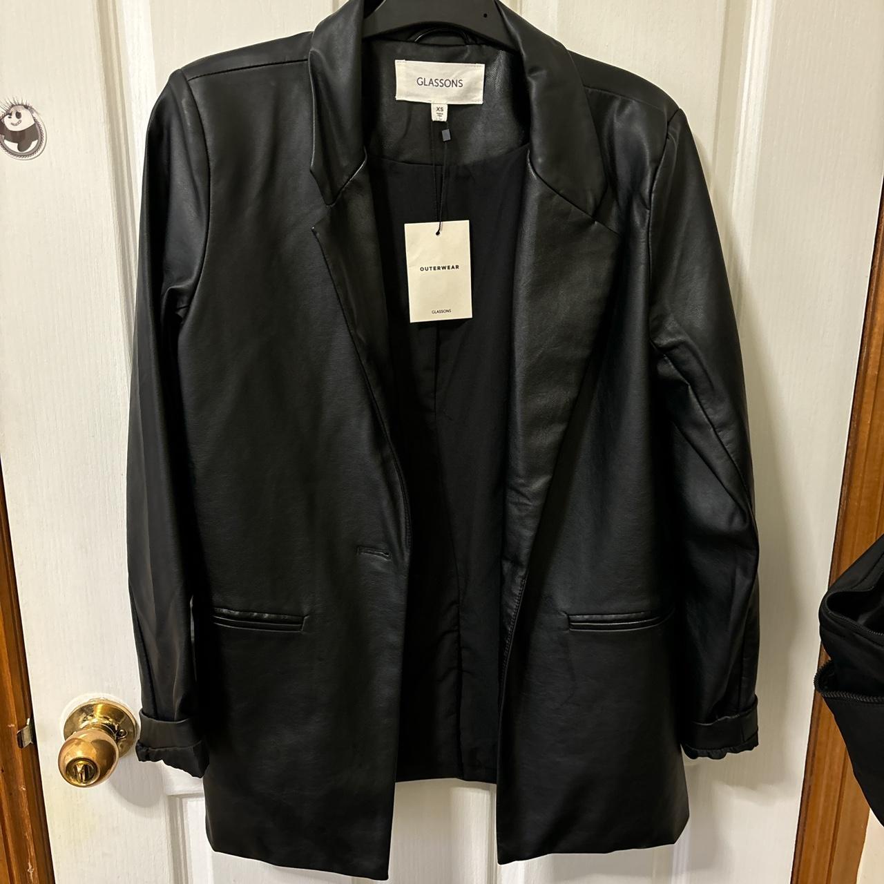 Glassons leather jacket size xs - Depop