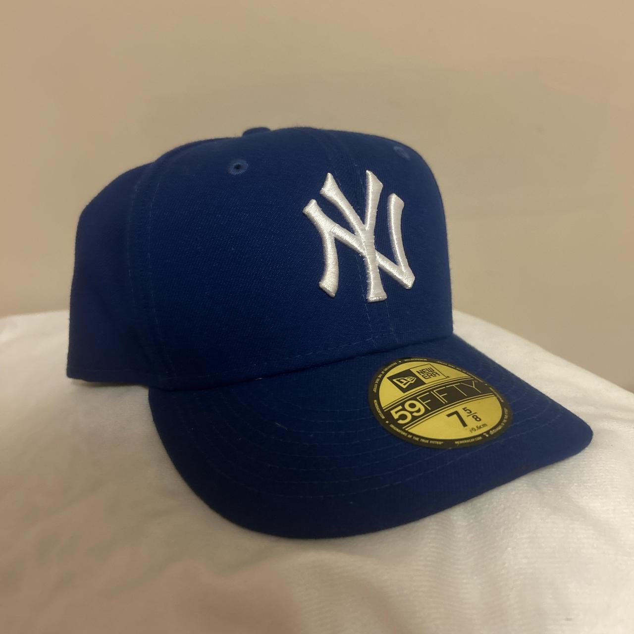 Blue NY Fitted Hat 7 5/8 #fittedhat #newera | Depop