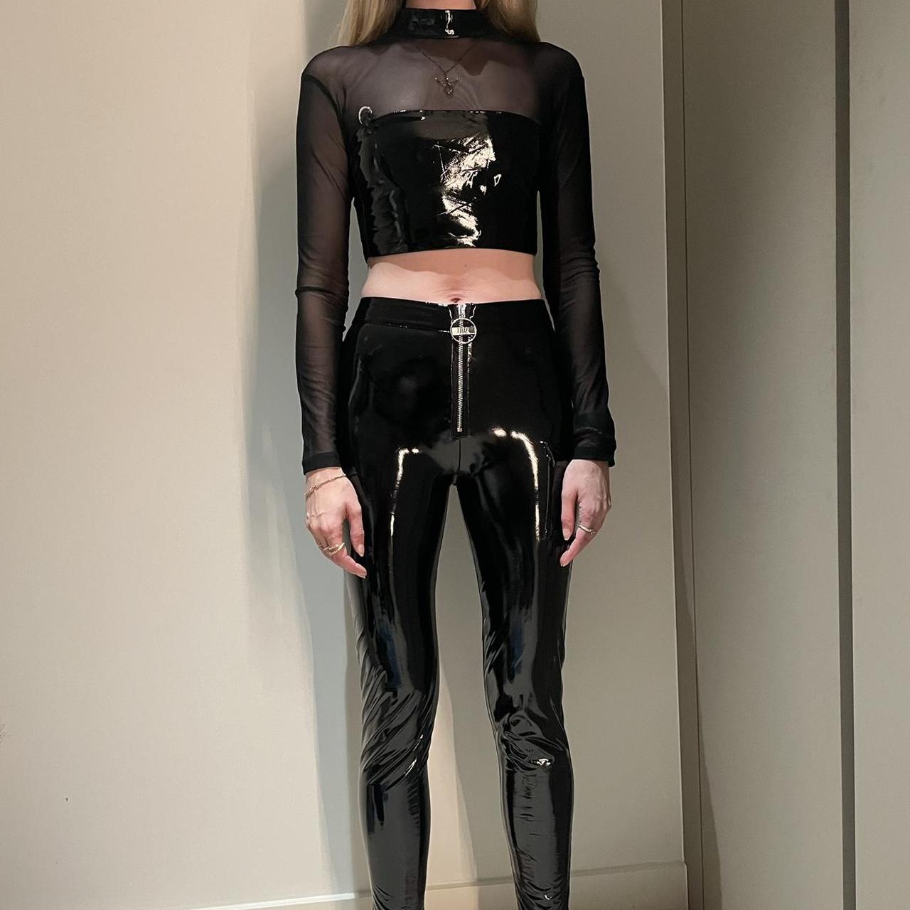 Amazing vinyl JKA JK Attire top and trousers. Size S... - Depop