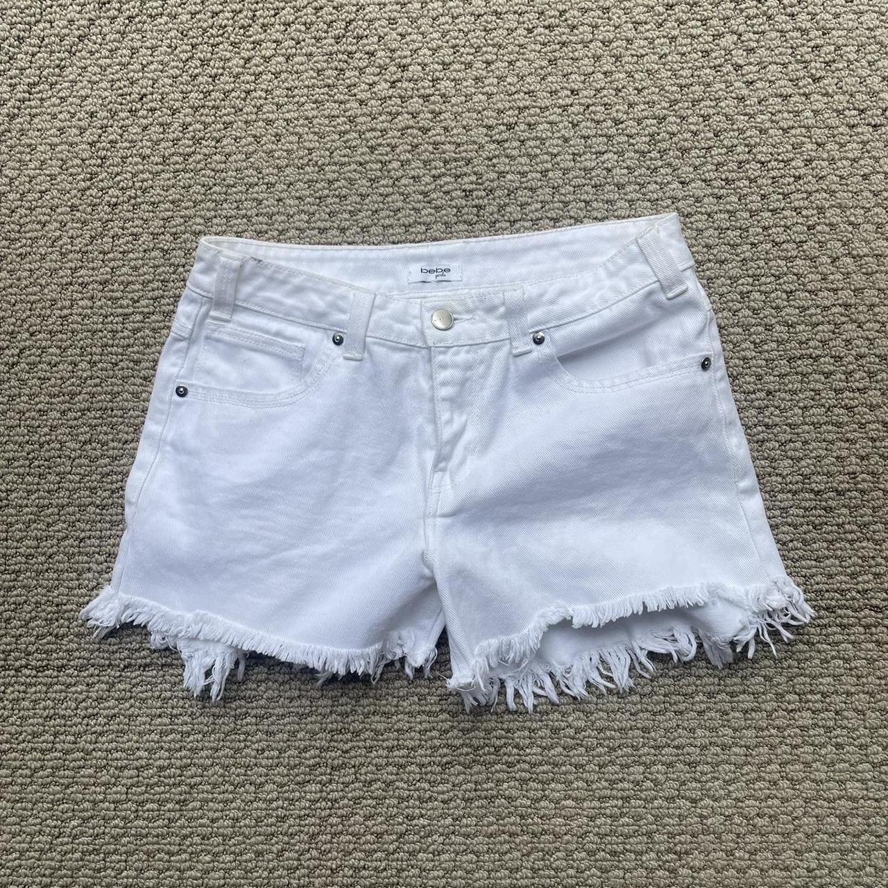 Bebe Women's White Shorts | Depop