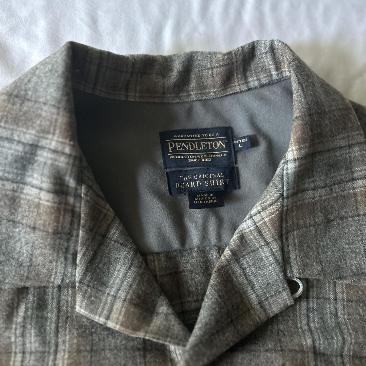 Vintage Brown Pendleton Flannel Size Large fits... - Depop