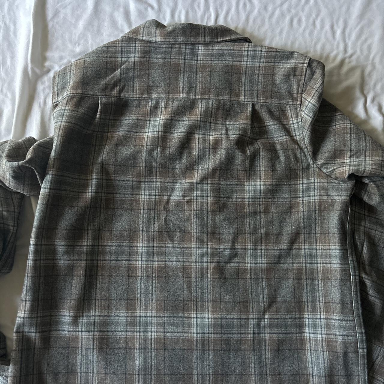 Vintage Brown Pendleton Flannel Size Large fits... - Depop