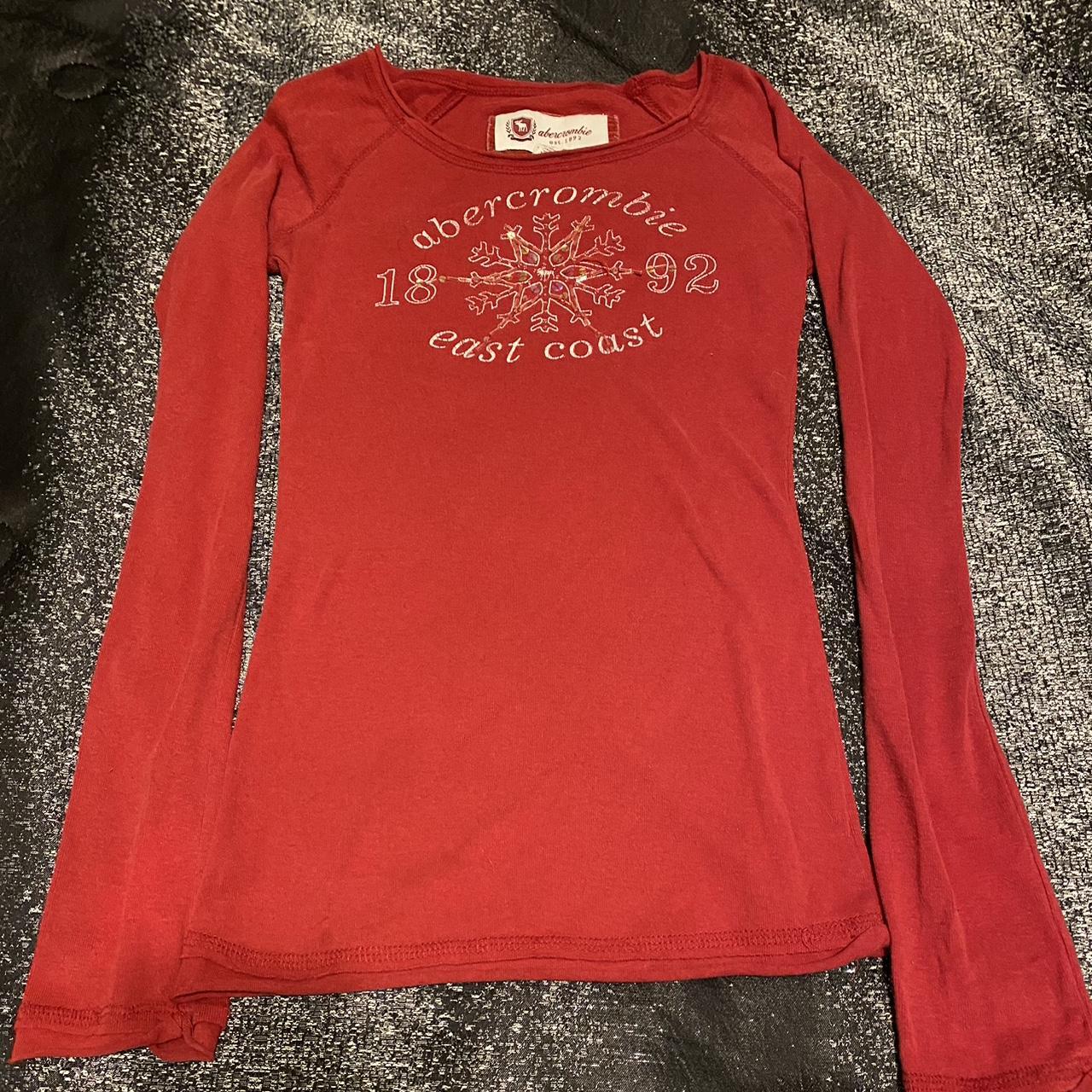Abercrombie & Fitch Women's Red Shirt | Depop