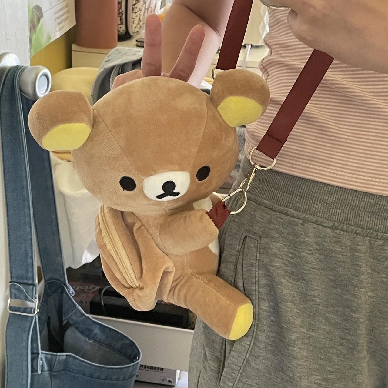 rilakkuma plush backpack! so cute to walk around... - Depop
