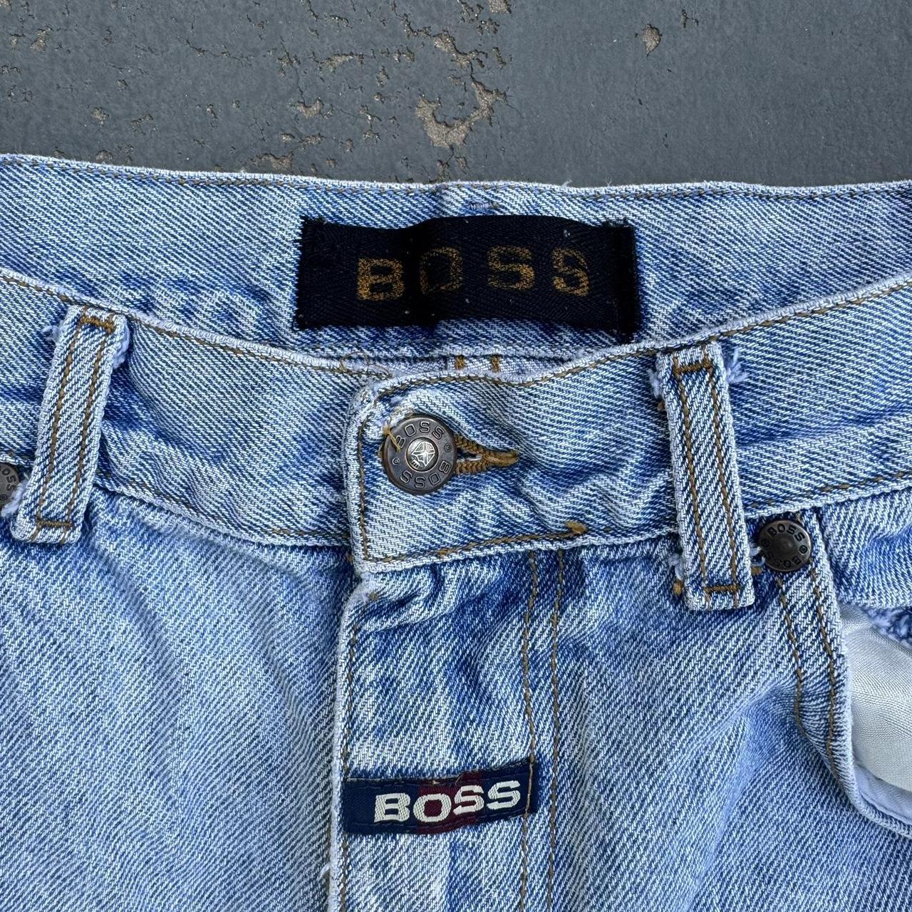 Vintage Boss Cropped Jorts Size: 30 Good... - Depop