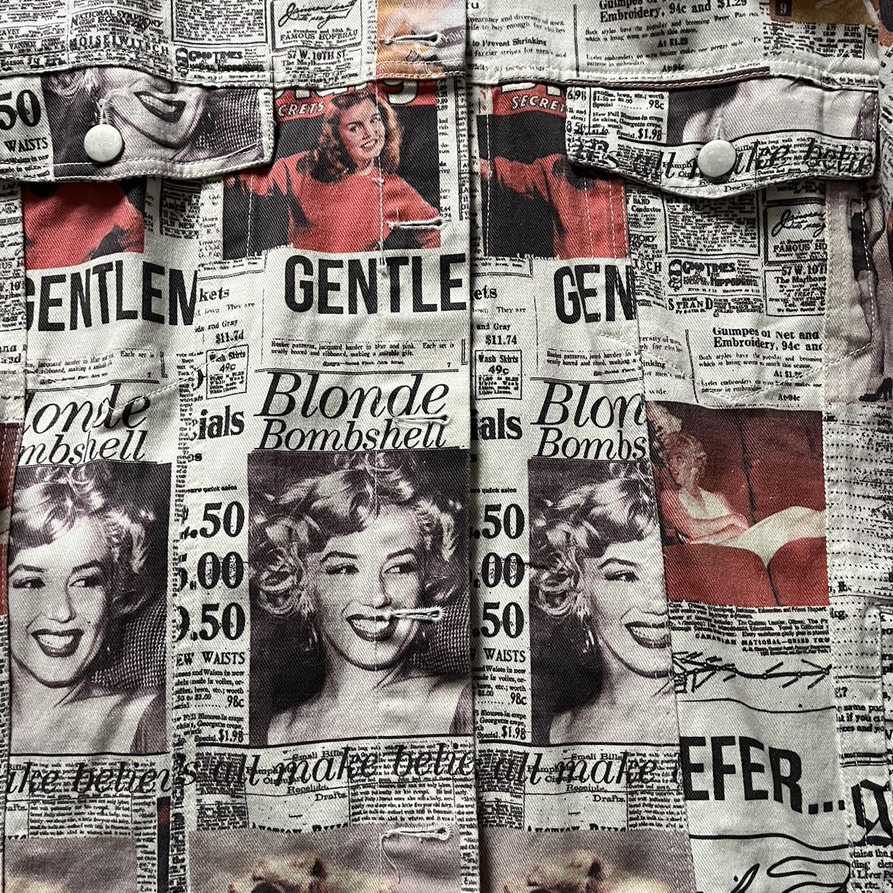 Marilyn Monroe graphic newspaper jacket in what I... - Depop