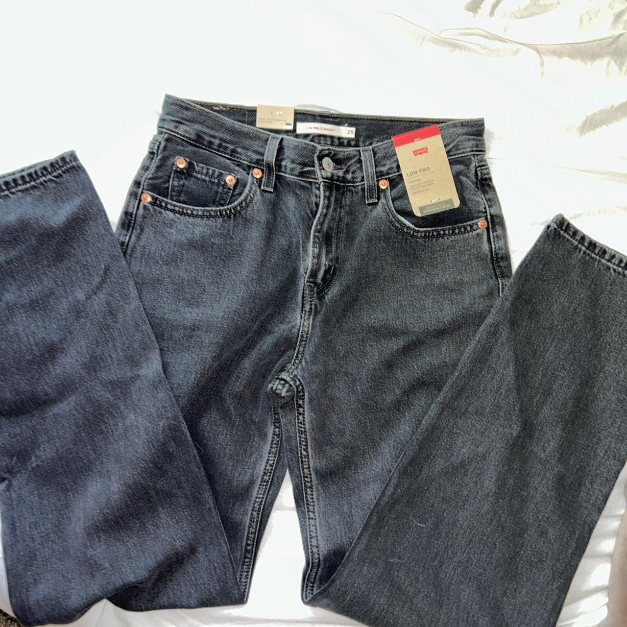 Levi’s Low Pro Straight Black Jeans - Depop