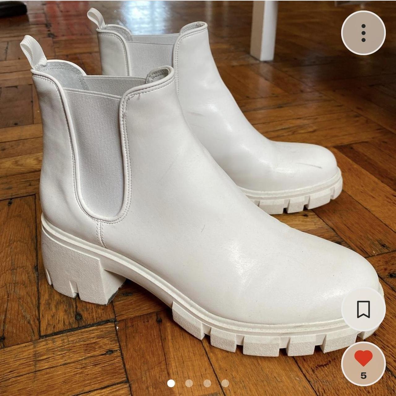 Repopping these chunky white Howler boots! Leather... - Depop