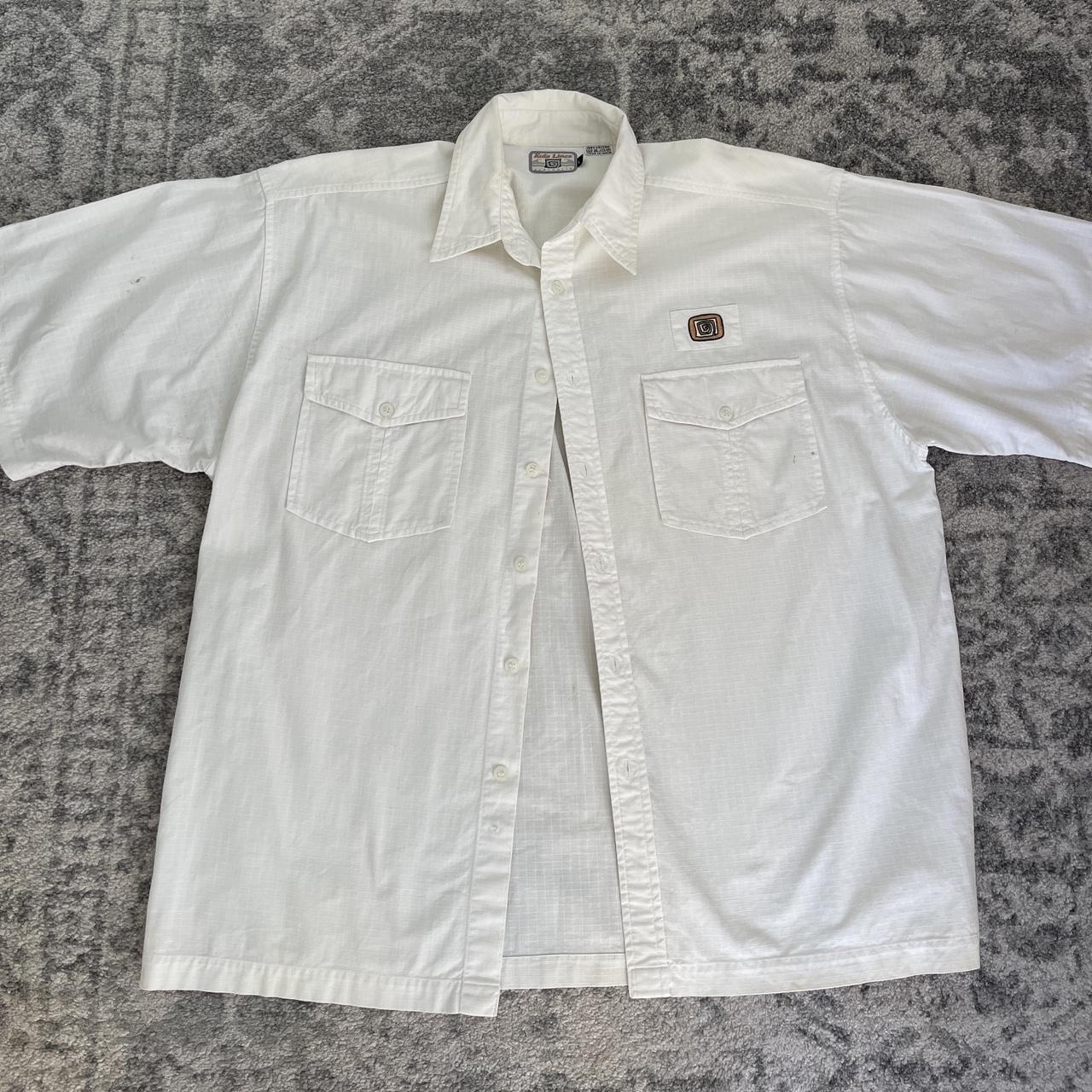 vintage KUTA LINES thick 100% cotton button up shirt... | Depop