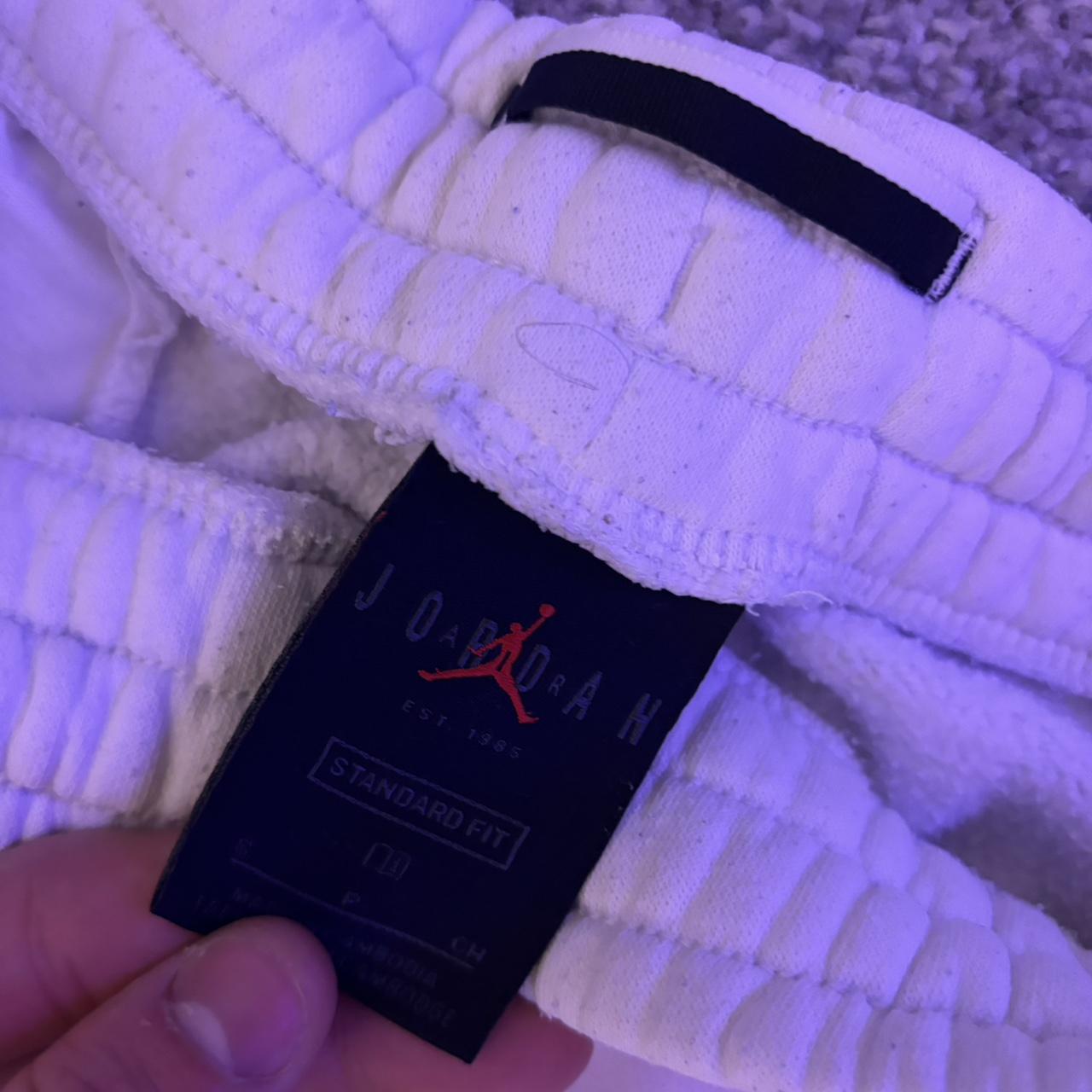 White Jordan joggers Size S #jordan #basketball... - Depop