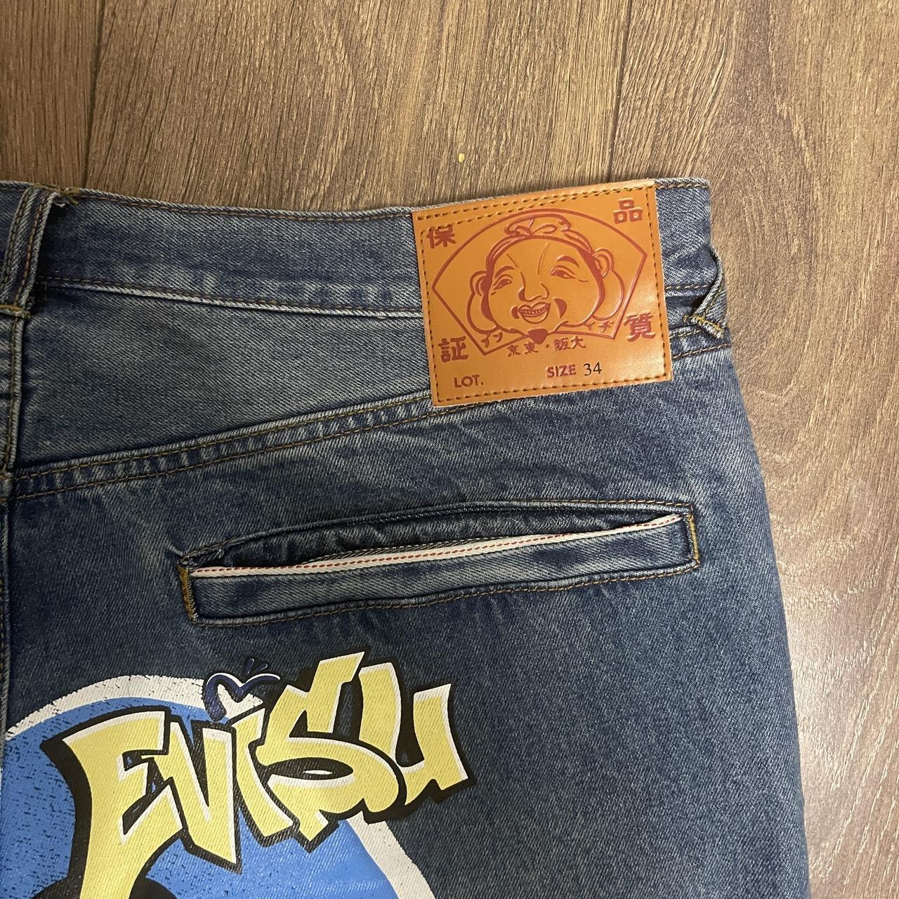 Evisu Logo Denim Jeans 34" #jeans #evisu... - Depop