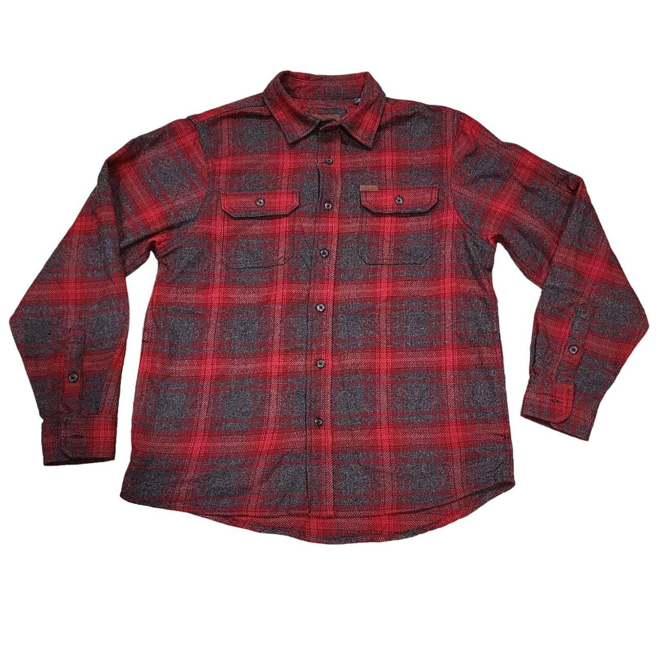 Orvis Men's Red and Grey Shirt | Depop