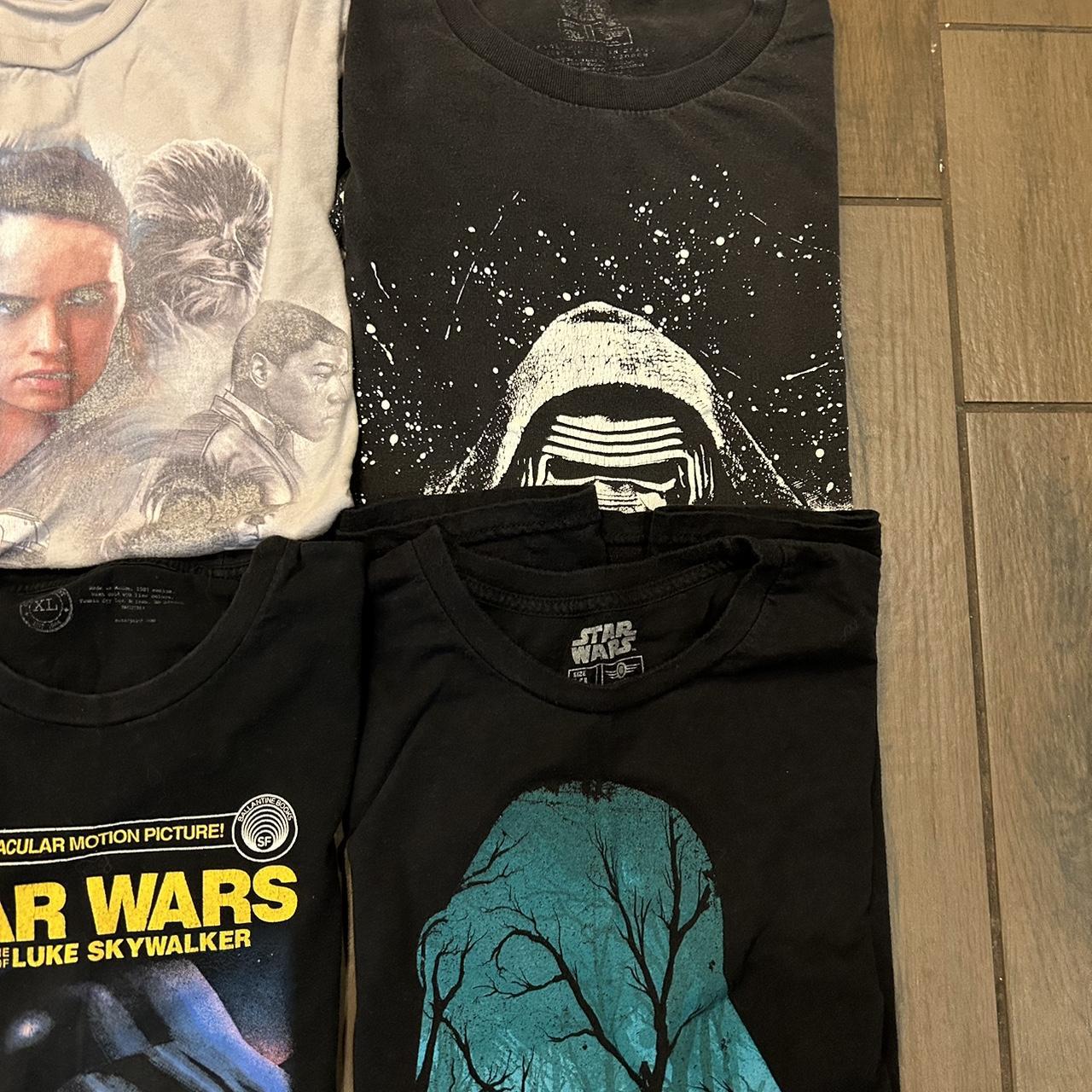 4 tee Star Wars Bundle Top tees size 2X Bottom row... - Depop