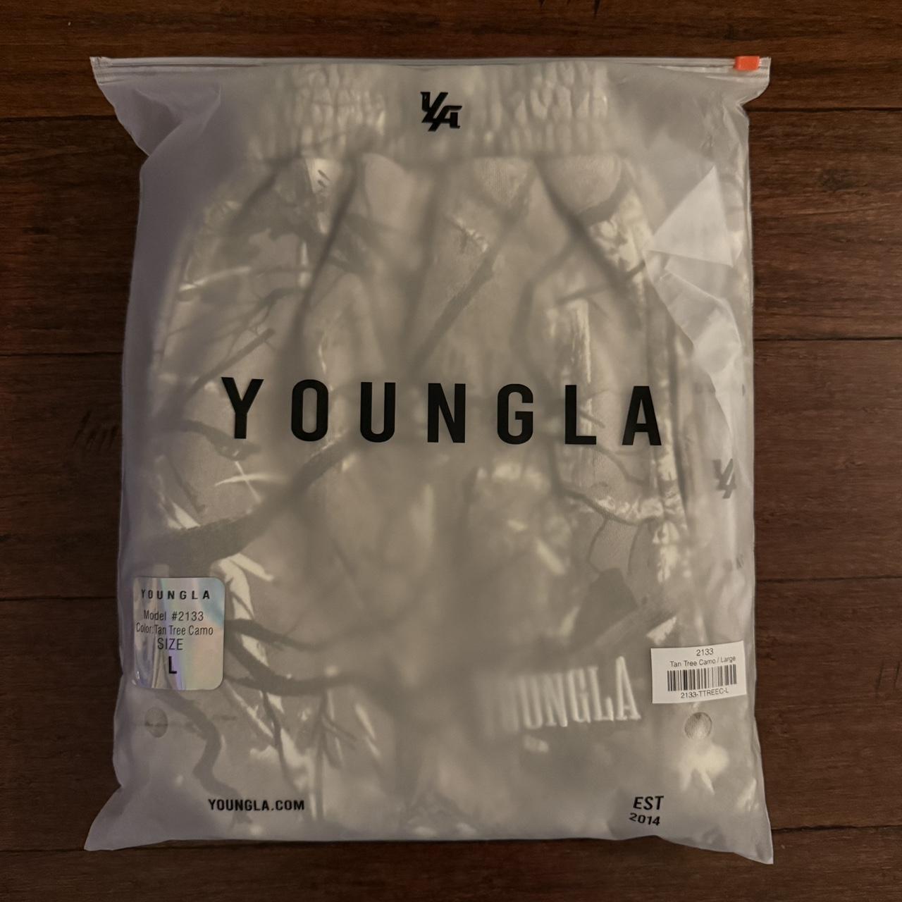 YoungLA Tree Camo Baggy sweats Tan tree camo Size... - Depop
