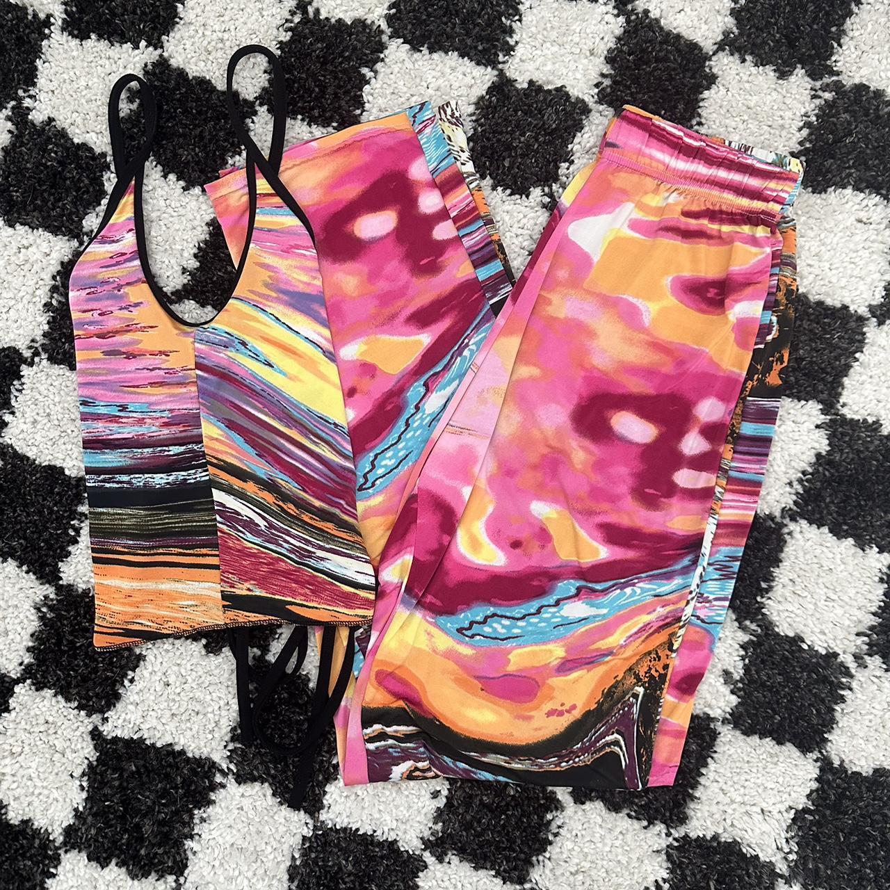 hissy fit matching top and bottom set with sunset... - Depop