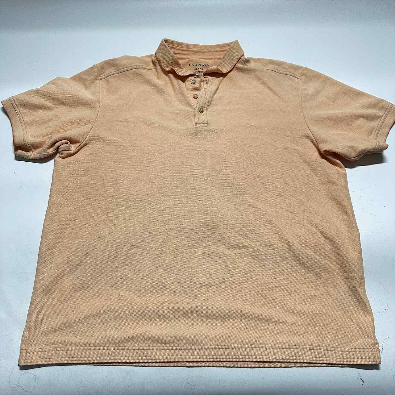 Hathaway Polo Shirt Men XL Orange Short Sleeve... - Depop