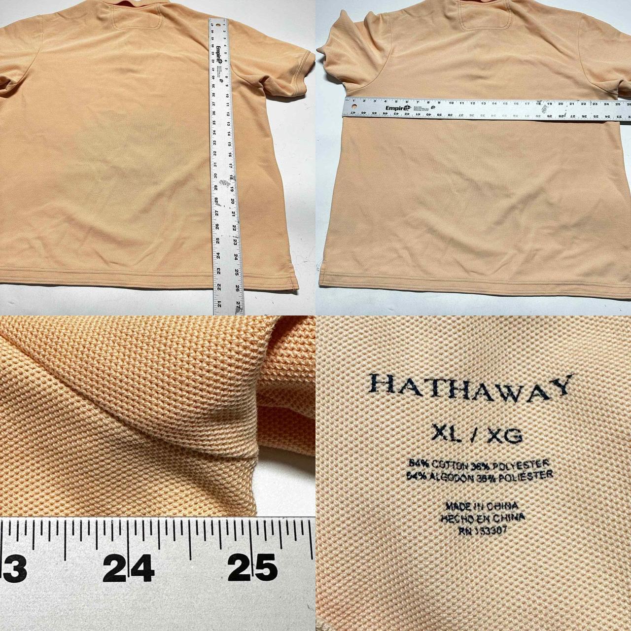 Hathaway Polo Shirt Men XL Orange Short Sleeve... - Depop