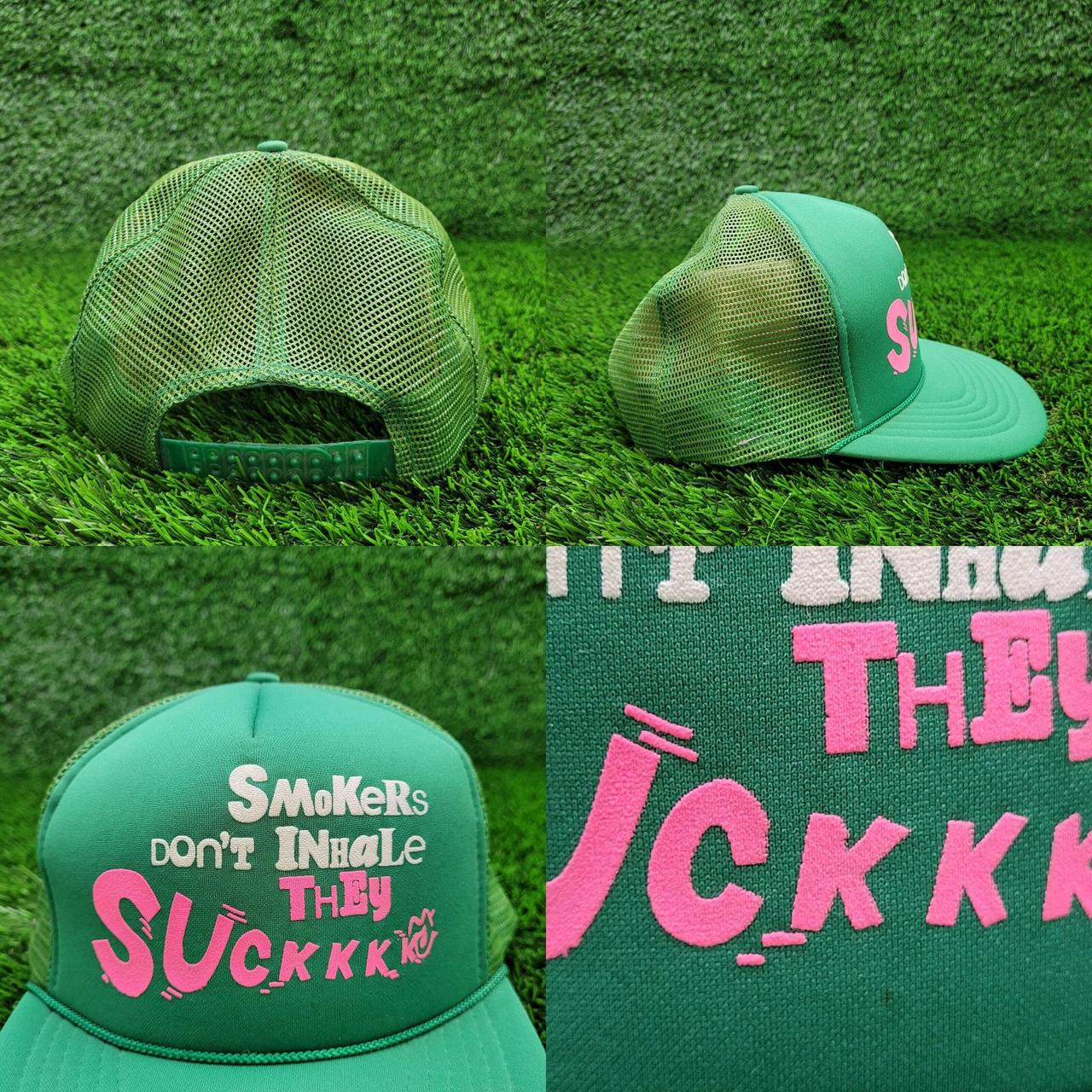 Vintage 90s Smokers 420 Smoking Trucker Hat One-Size... - Depop