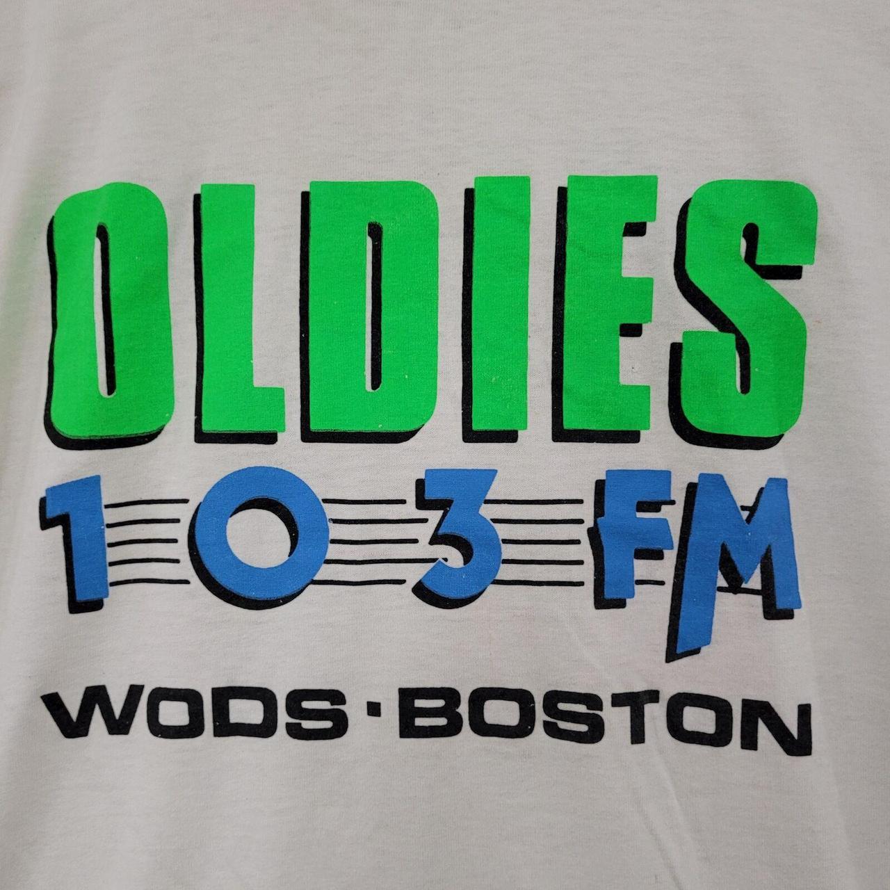 Vintage 1990 Oldies 103-FM WODS Boston Radio T-Shirt... - Depop