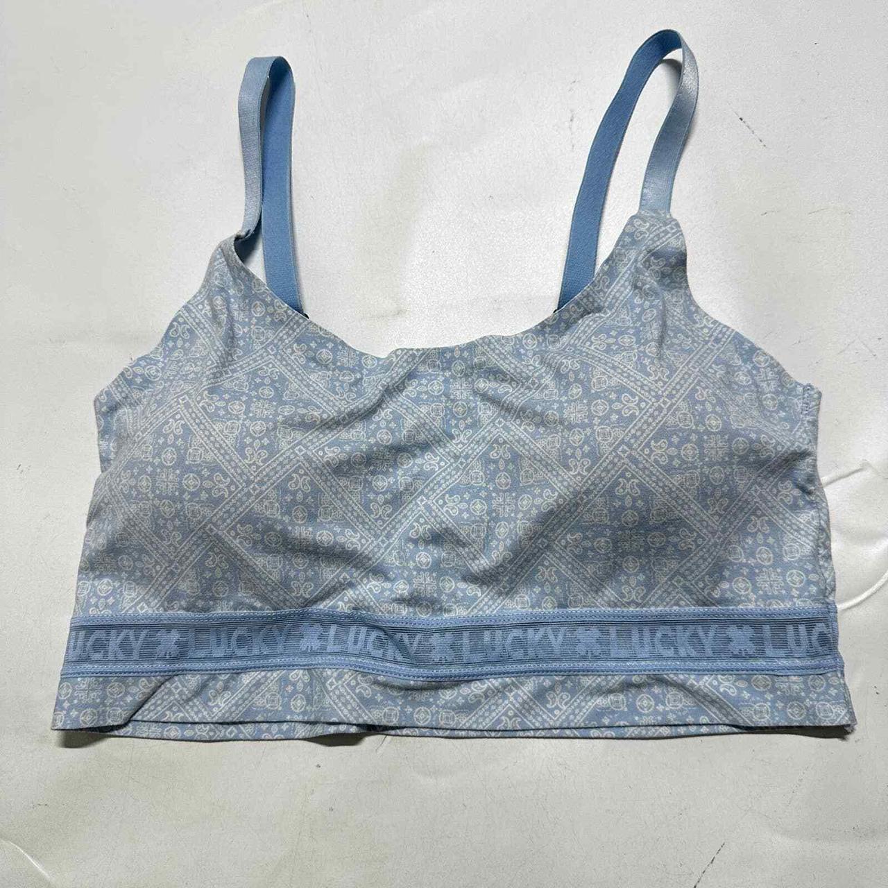 Lucky Brand Bra Bralette Women Plus 1X Blue... - Depop