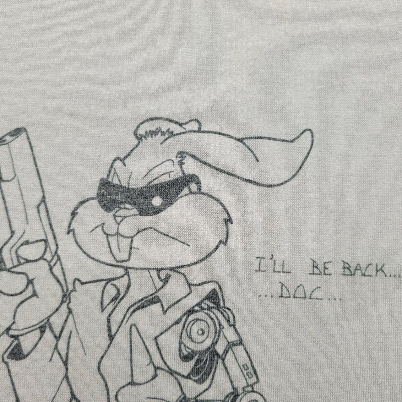 Vintage 1980s Terminator Bugs Bunny T-Shirt Large... - Depop