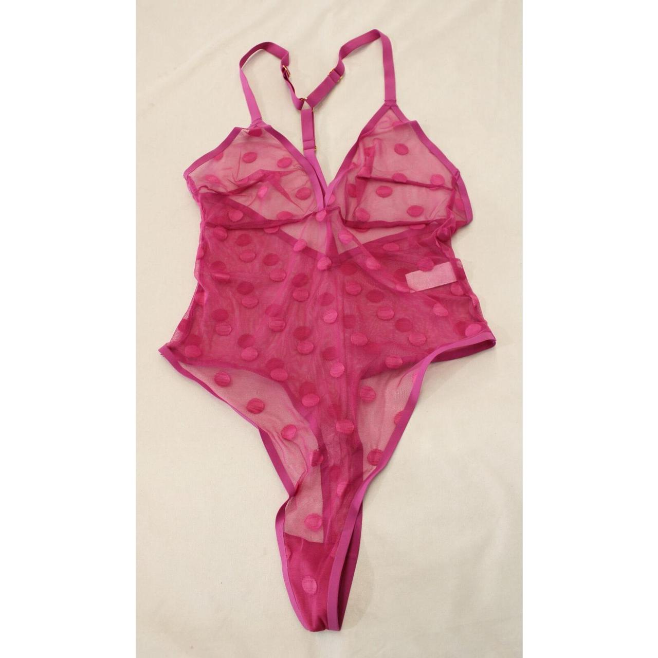 Jojoe Women's River Spotted Mesh Plunge Neck... - Depop