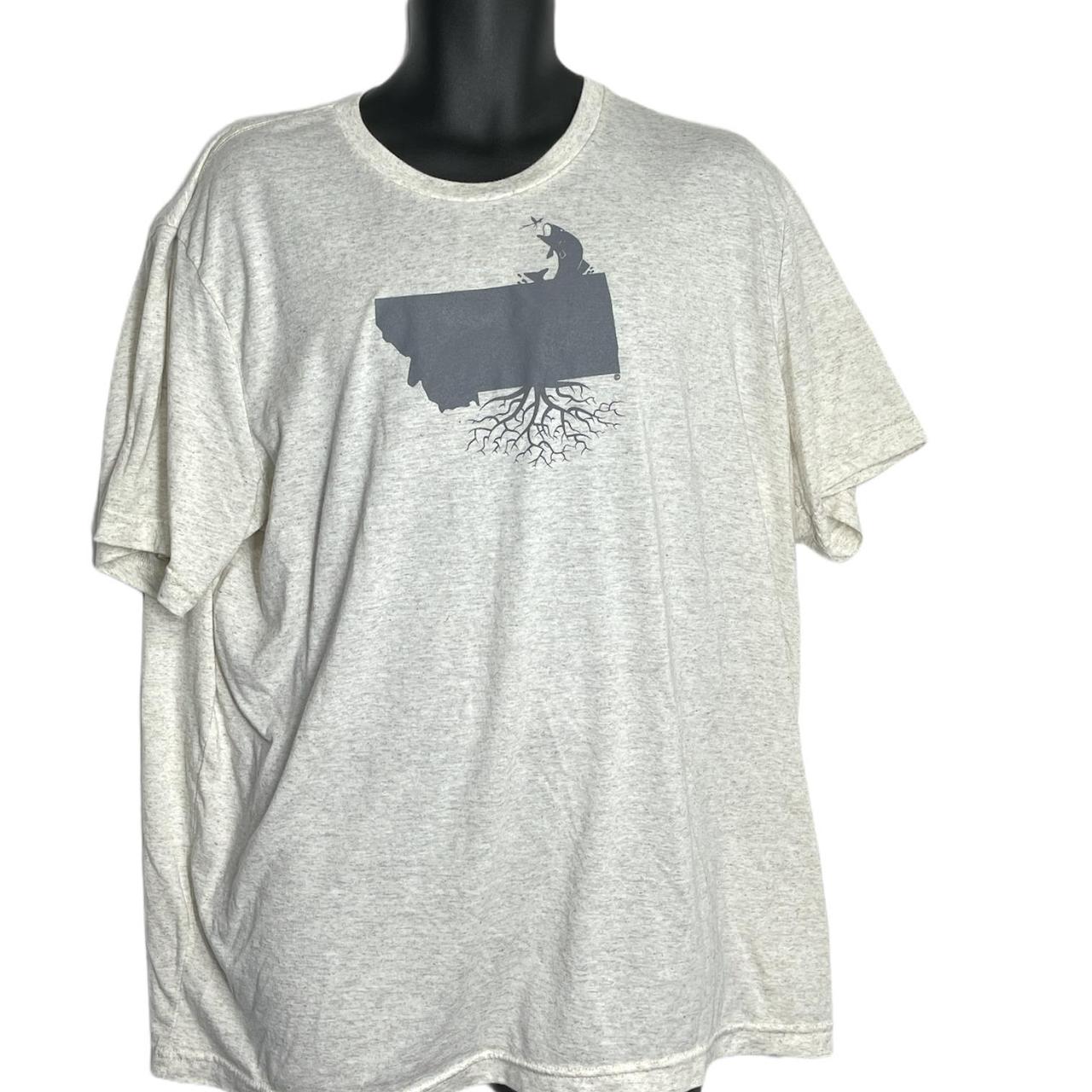 WYR Montana Tee Shirt Men Size XXL Beige Crew Neck... - Depop