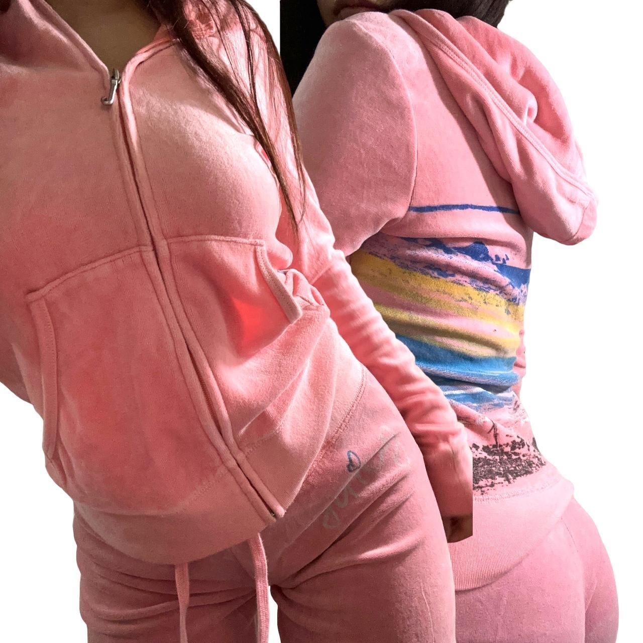 rare baby pink juicy couture velour tracksuit set... - Depop