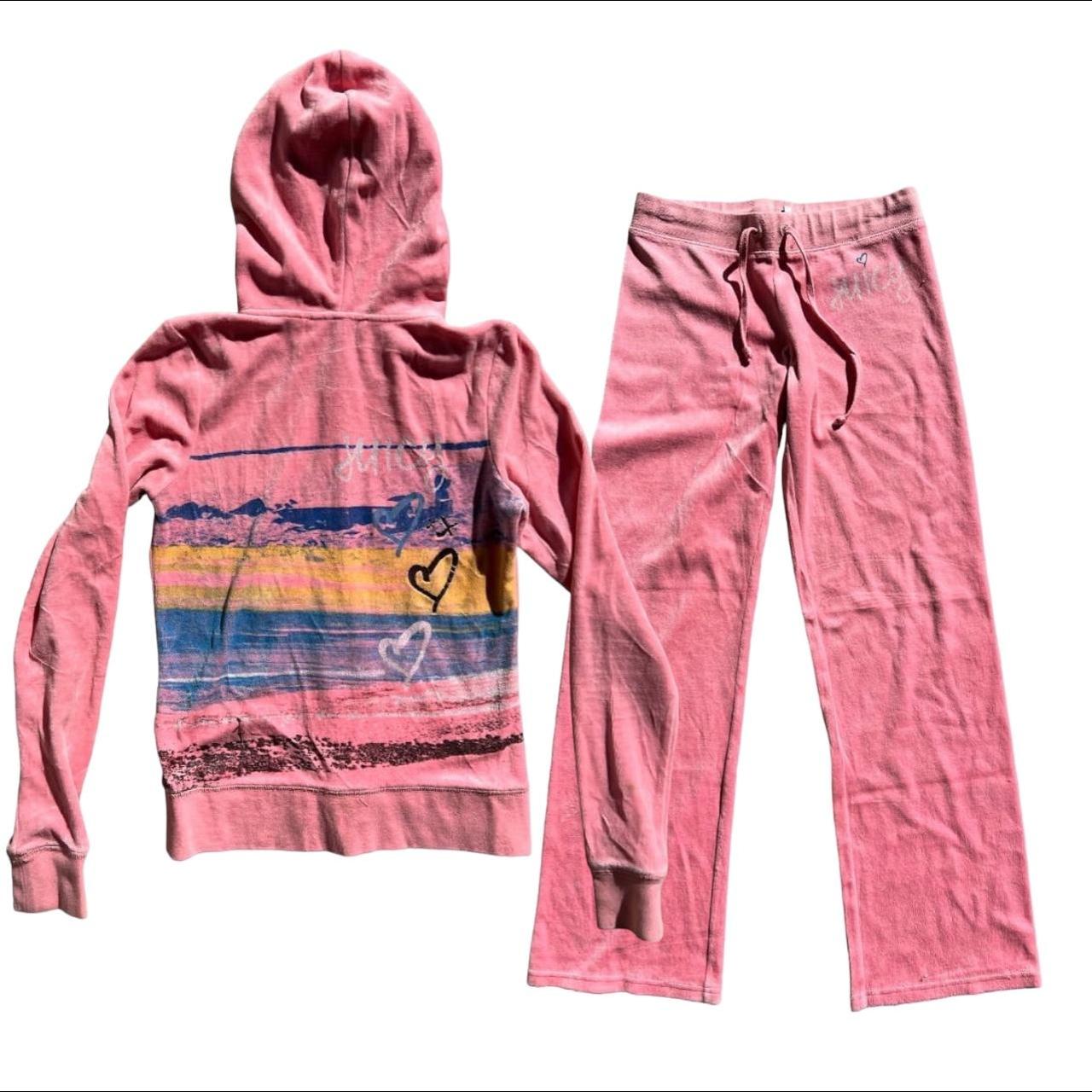 rare baby pink juicy couture velour tracksuit set... - Depop