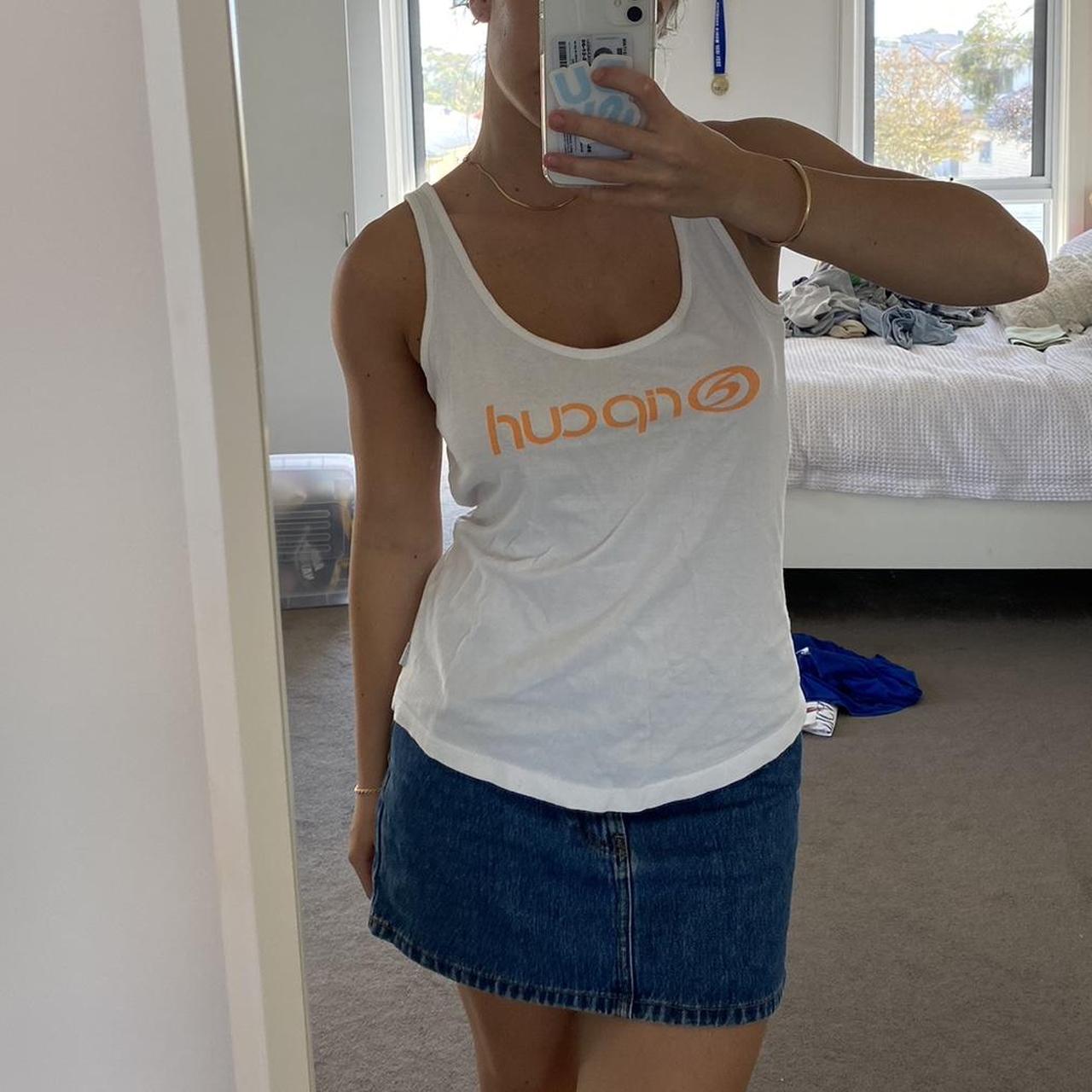 Rip curl white logo singlet Perfect for a beach day... - Depop