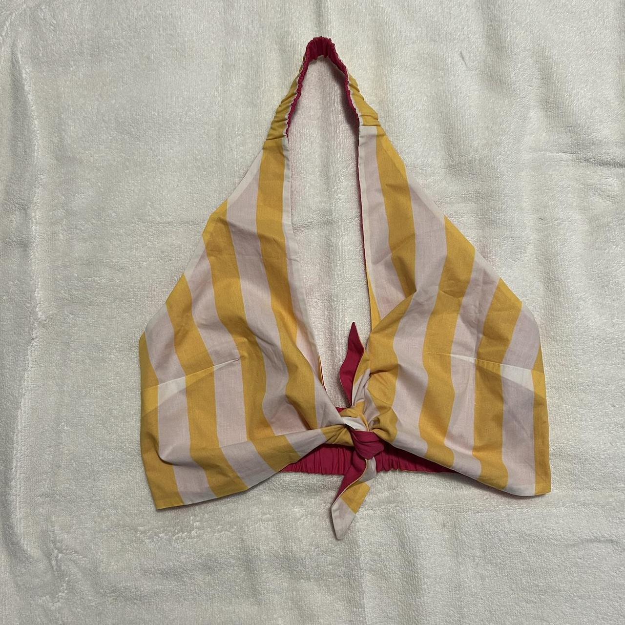 Farm Rio Reversible Halter Top Size: Small (Fits... - Depop