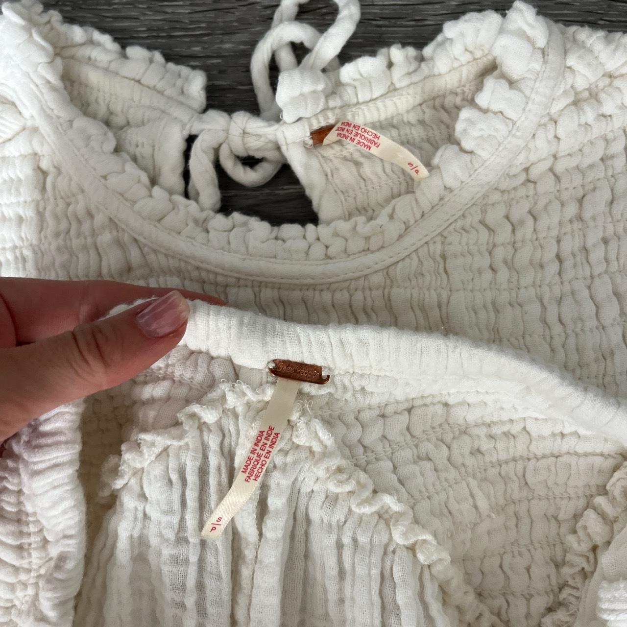 Free people beach set in cream/ white Size small /... - Depop