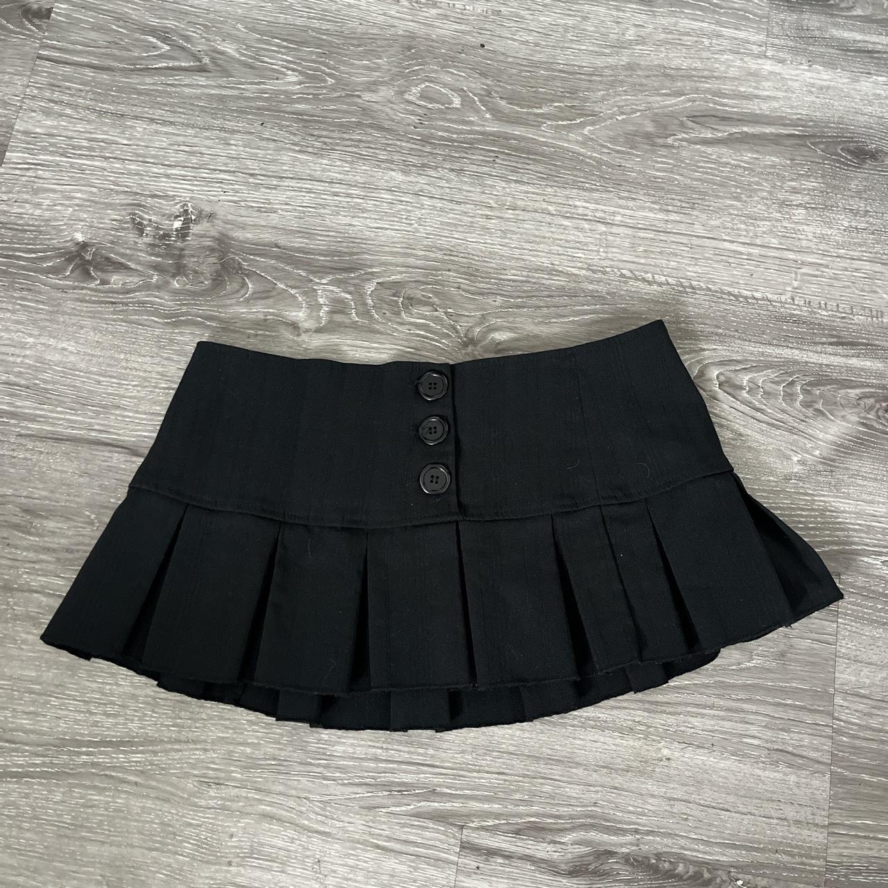 Vintage micro mini skirt in black - size... - Depop