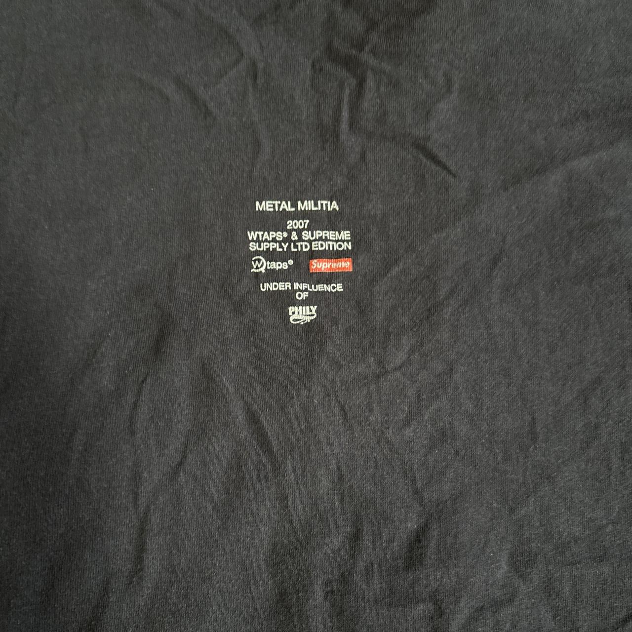 Supreme x WTAPS collab “too black too strong” tee... | Depop