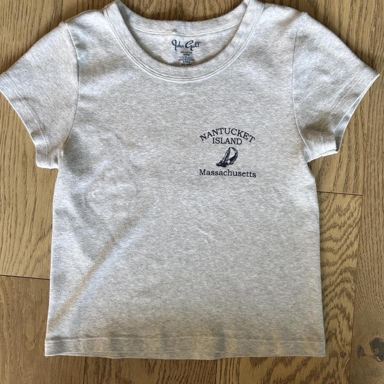gray nantucket brandy baby tee one... | Depop