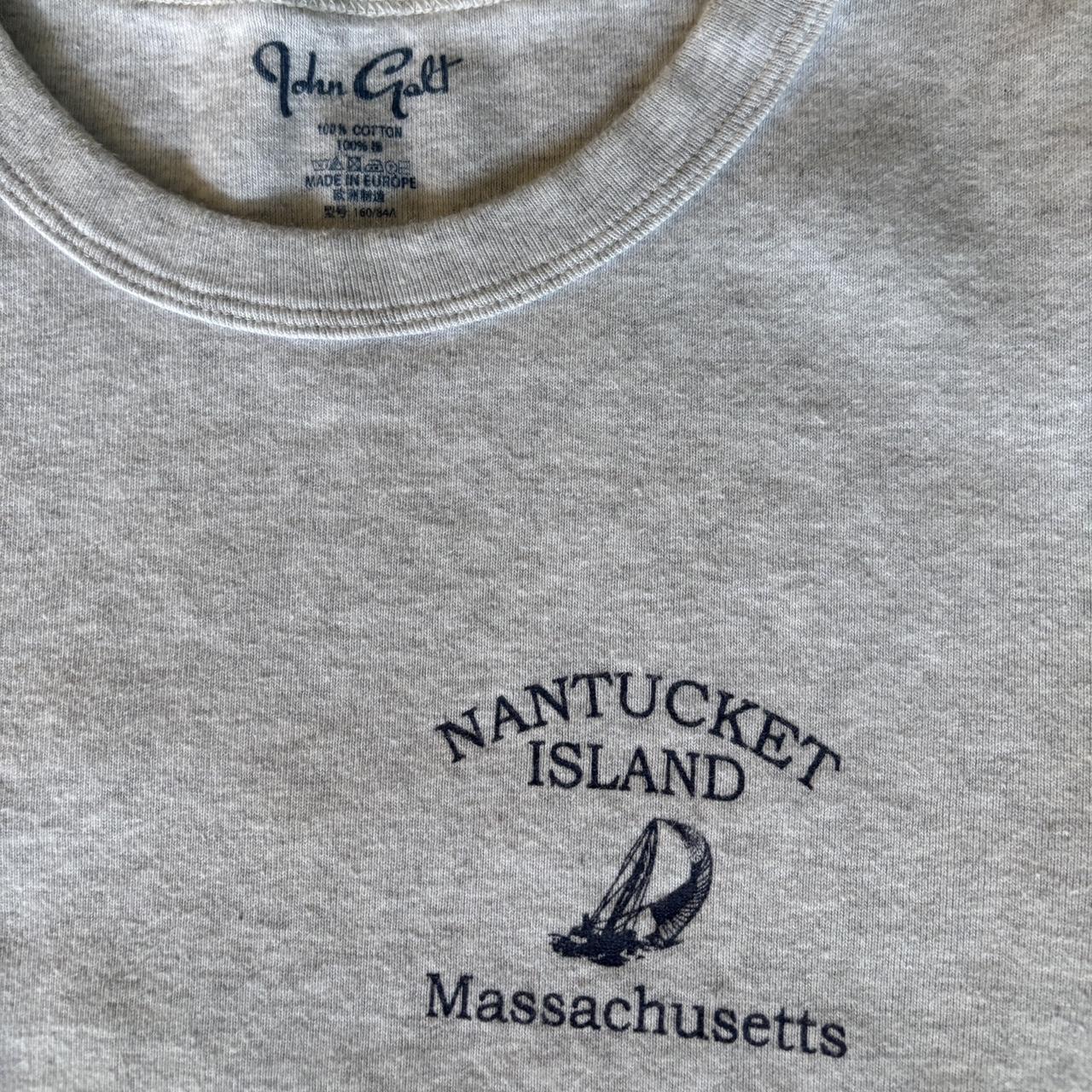 gray nantucket brandy baby tee one... | Depop