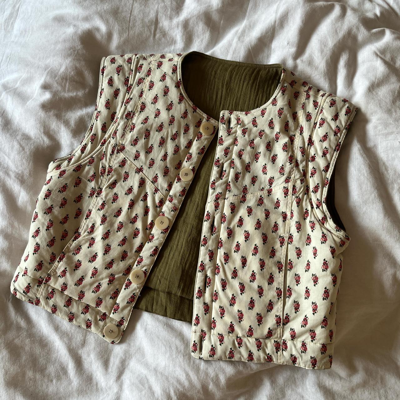 Insane piece! Reversible quilted vest from... - Depop