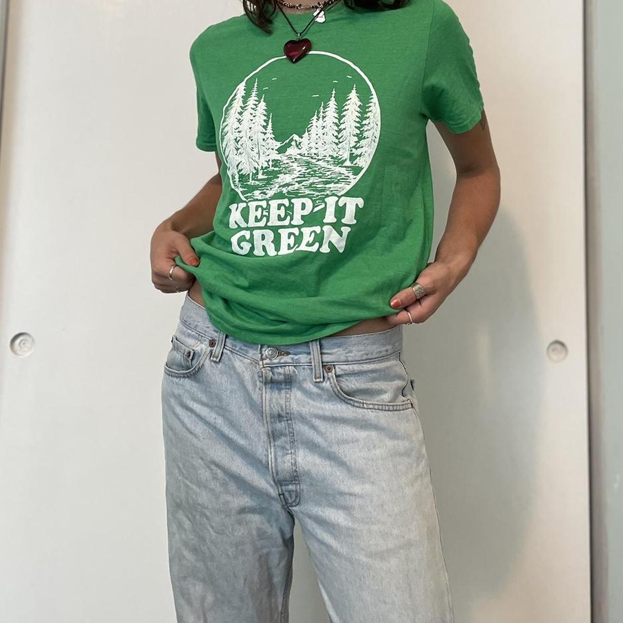 keep it green earth day t shirt model is 5’9 #green... - Depop